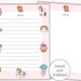Kawaii Stationery Printable Cute Stationery Paper Unicorn - Etsy