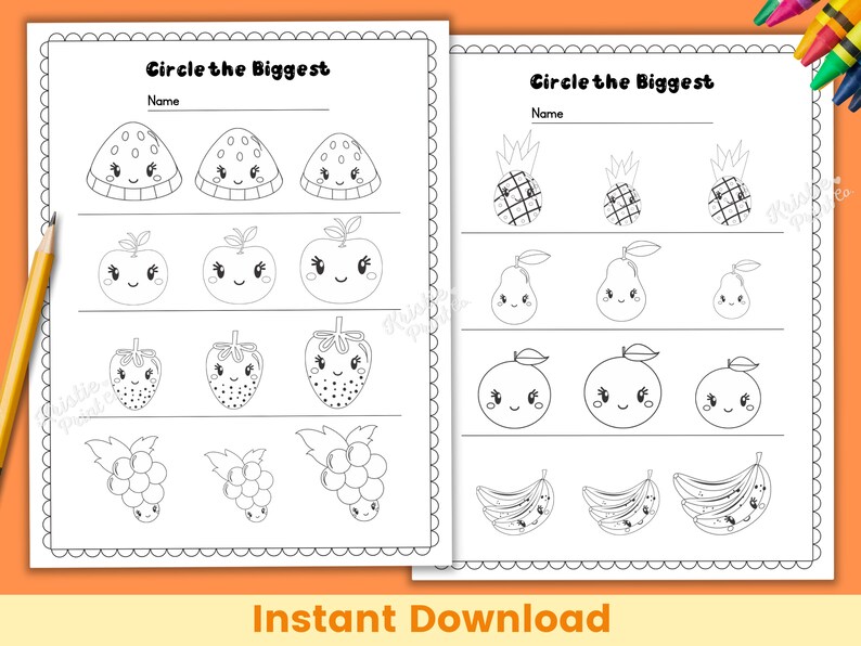 Big Small Worksheets, Preschool Worksheets for Kids, Kindergarten ...
