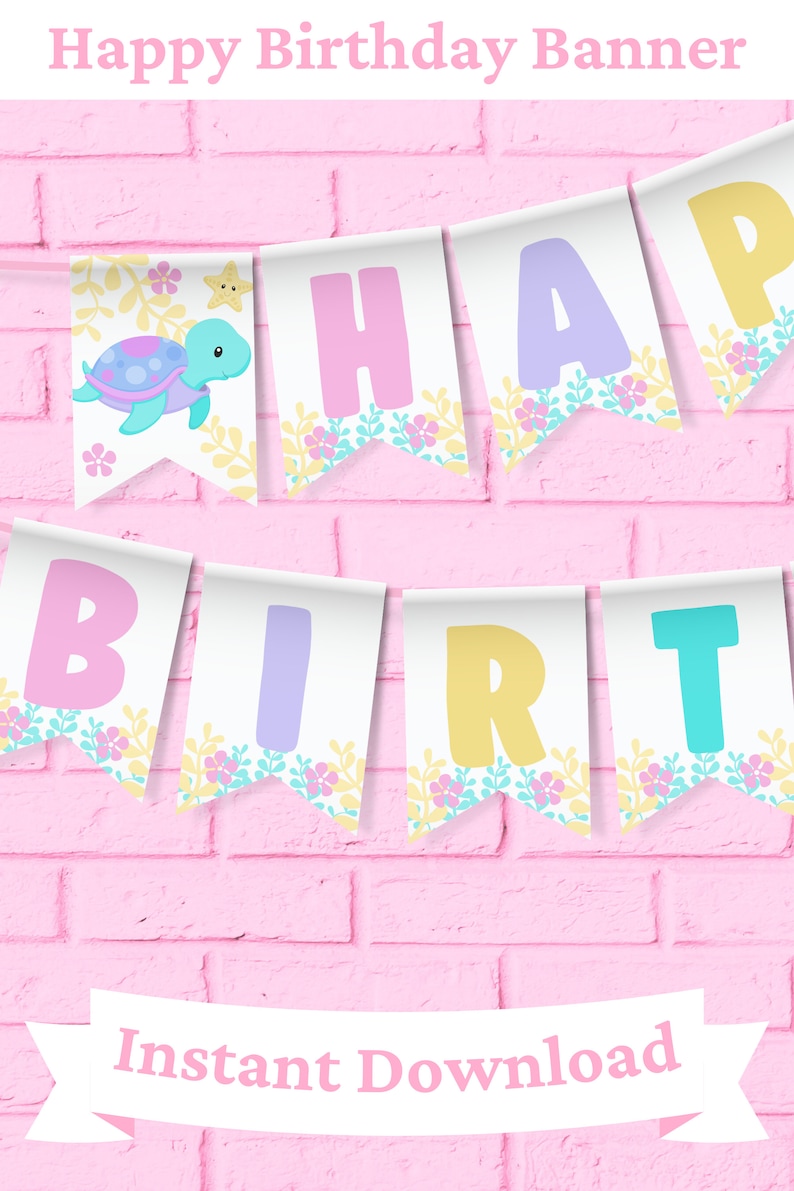 Under the Sea Birthday Decorations Ocean Party Banner Under the Sea ...