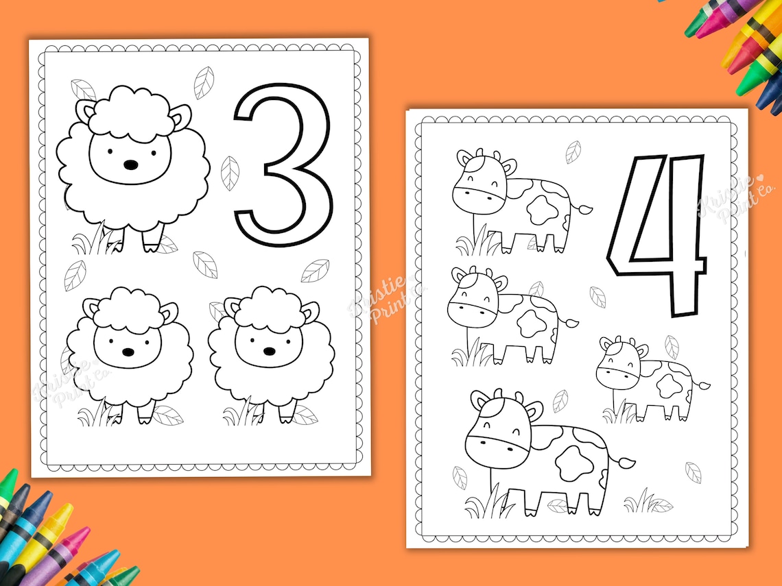 Number Coloring Pages for Kids, Preschool Coloring Pages, Homeschool ...