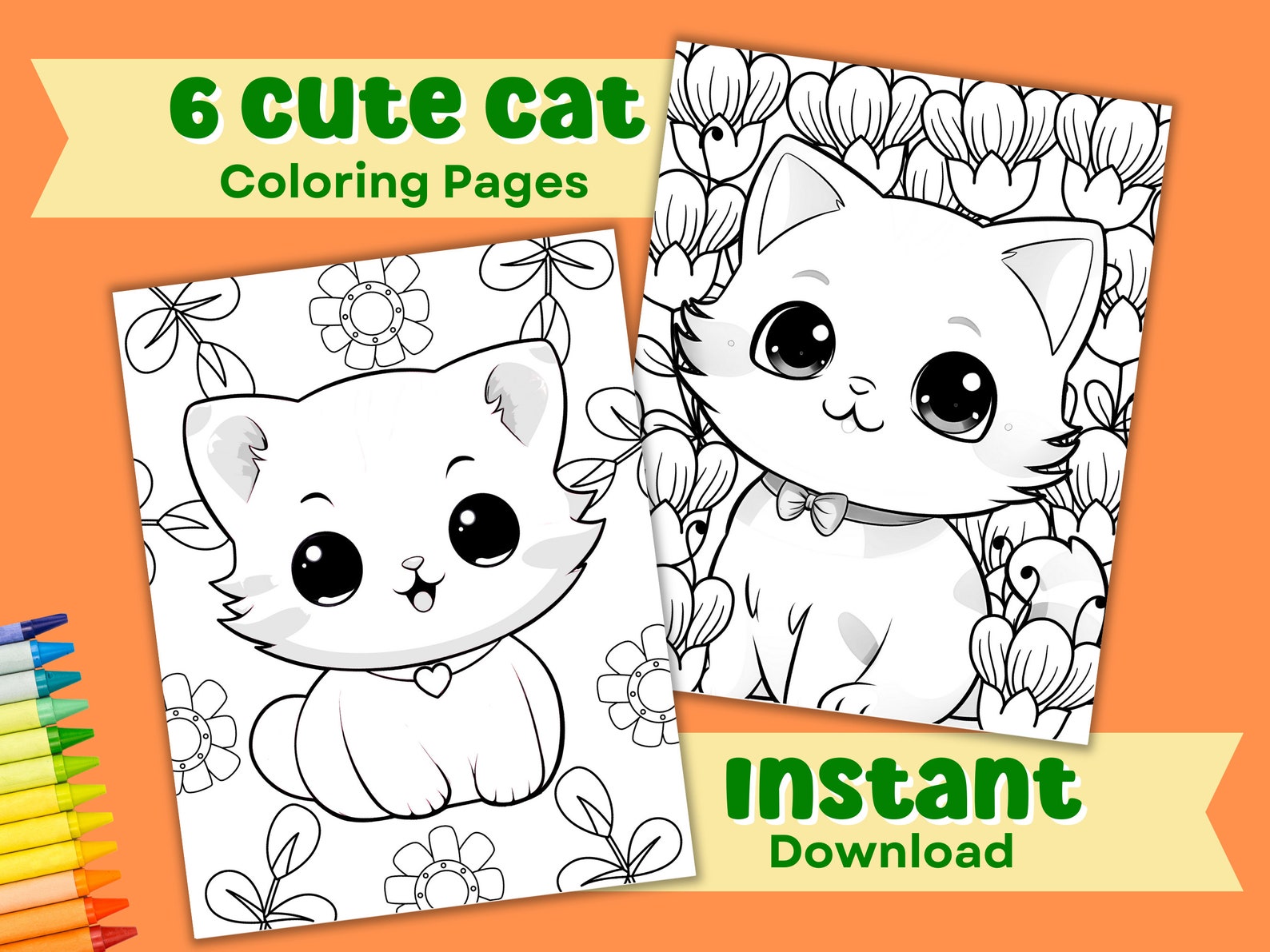 Cute Cat Coloring Sheets for Kids Cute Coloring Pages Cats Coloring ...