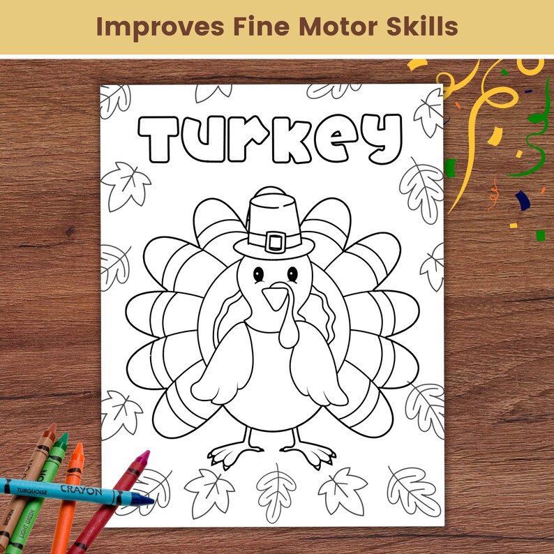 Cute Coloring Turkey Coloring Pages for Kids Kids Party Games ...