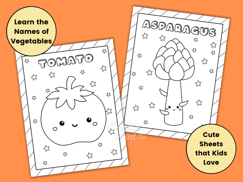 Vegetable Coloring Pages, Vegetable Activities, Coloring Pages for Kids ...