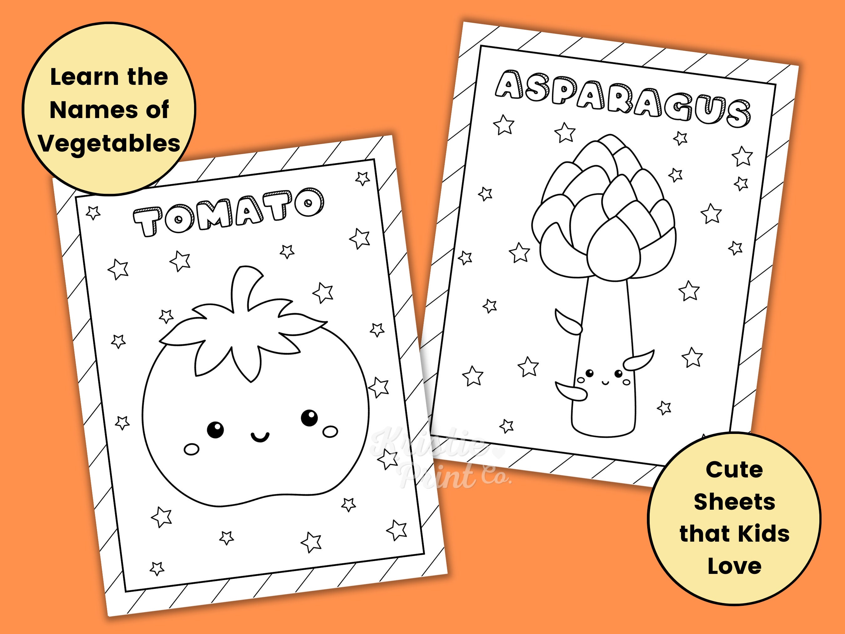 Vegetable Coloring Pages, Vegetable Activities, Coloring Pages for Kids ...