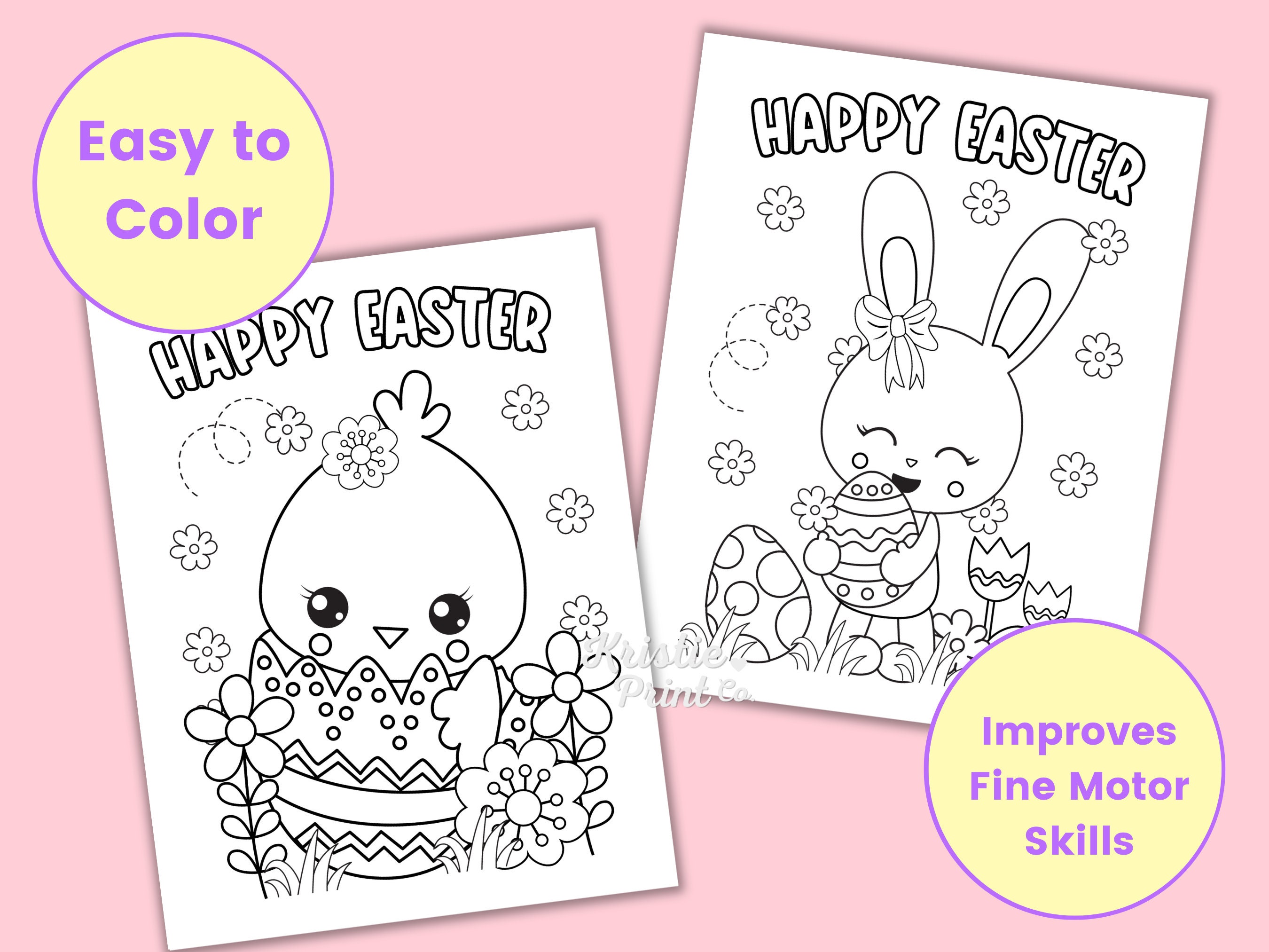 Easter Coloring Pages, Printable Coloring Pages for Kids, Easter Party ...