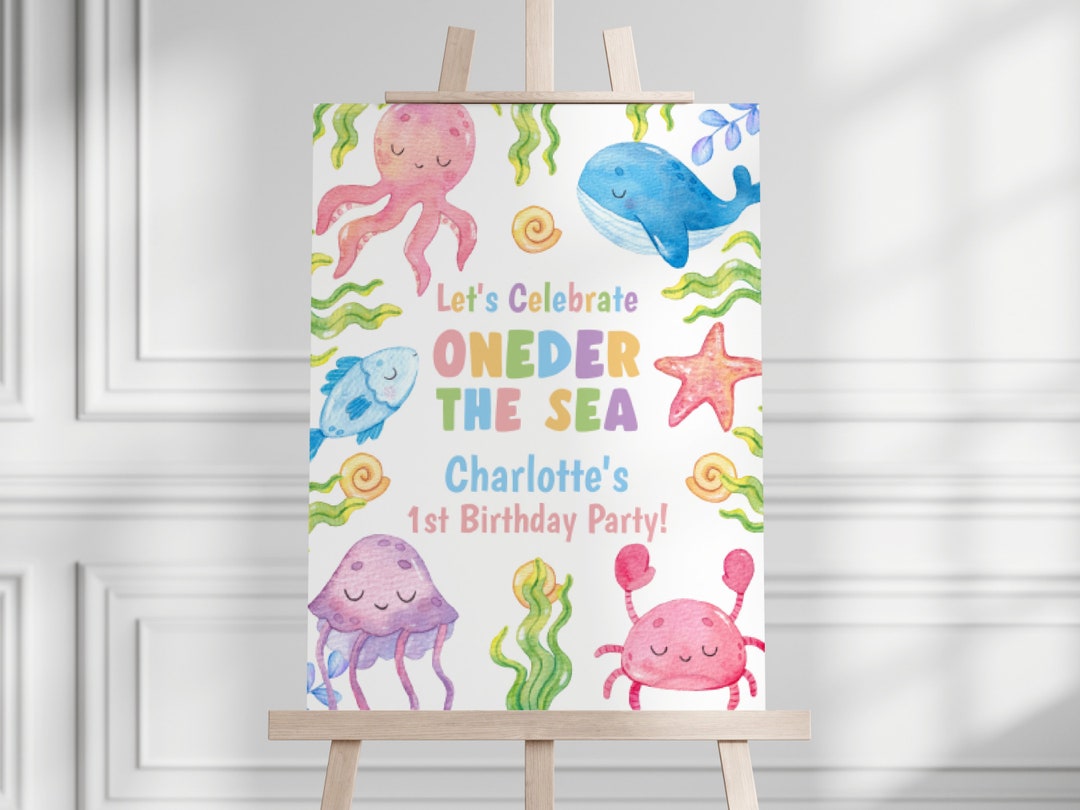 Oneder the Sea Welcome Sign Under the Sea Party First Birthday Decor ...