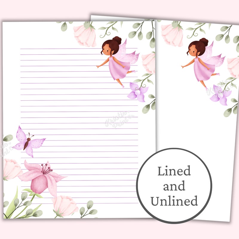 Fairy Lined Writing Paper - Etsy