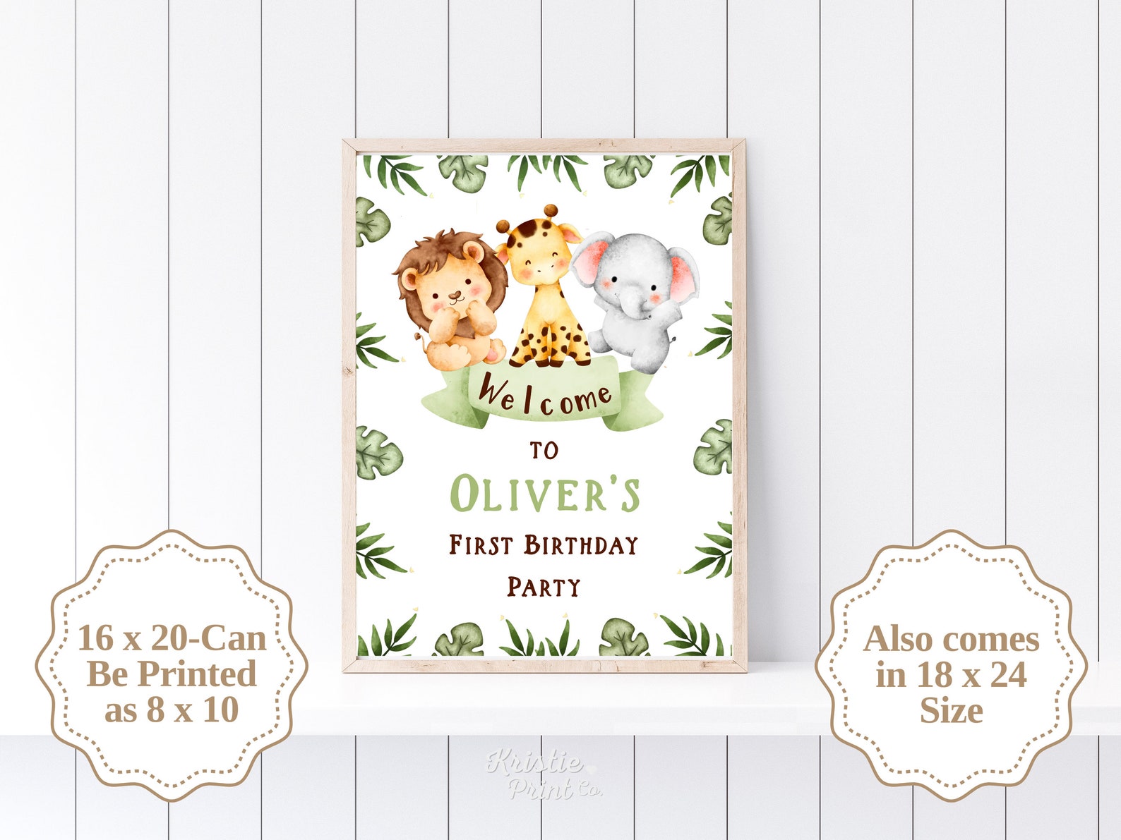 Editable Safari Birthday Sign, Jungle Birthday Decorations, Birthday ...