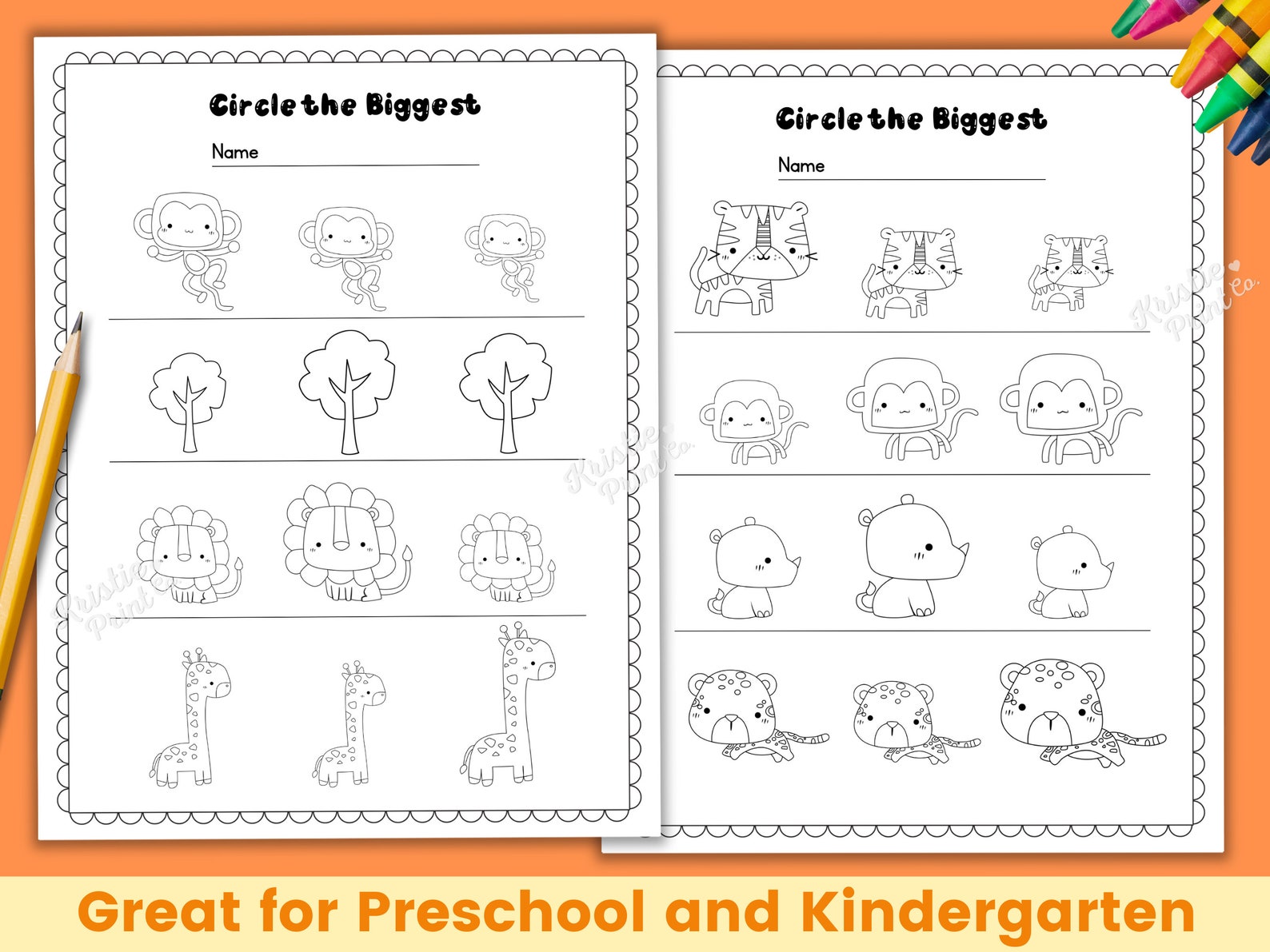 Big Small Worksheets, Preschool Worksheets for Kids, Kindergarten ...