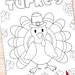 Cute Coloring Turkey Coloring Pages for Kids Kids Party Games ...