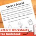 Letter E Worksheet Printables, Phonics Worksheets, Kindergarten ...