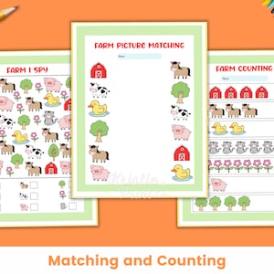 Farm Worksheets for Kids, Farm Theme Preschool, Kindergarten, Preschool ...