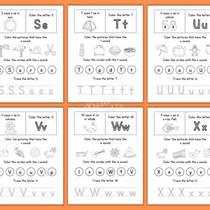 Preschool and Kindergarten Alphabet Worksheets, Uppercase and Lowercase ...