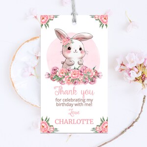 Bunny Birthday Favor Tags Some Bunny is One Decorations Rabbit Birthday ...