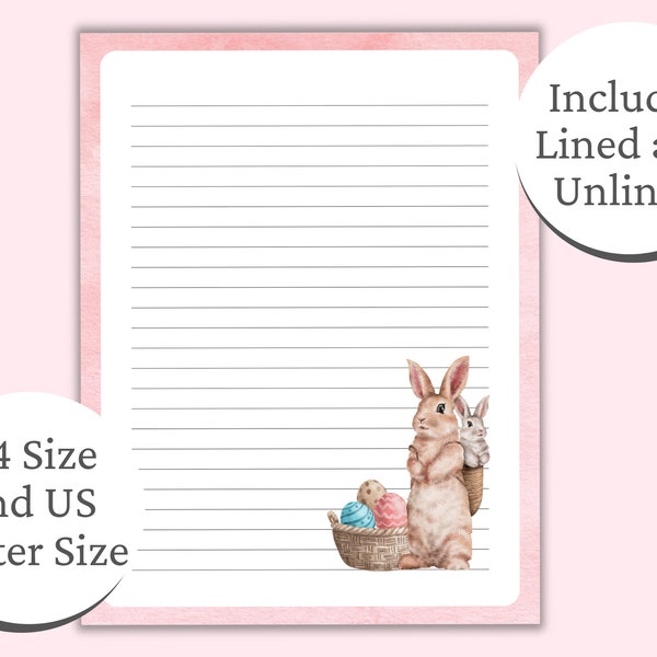 Bunny Stationery - Etsy