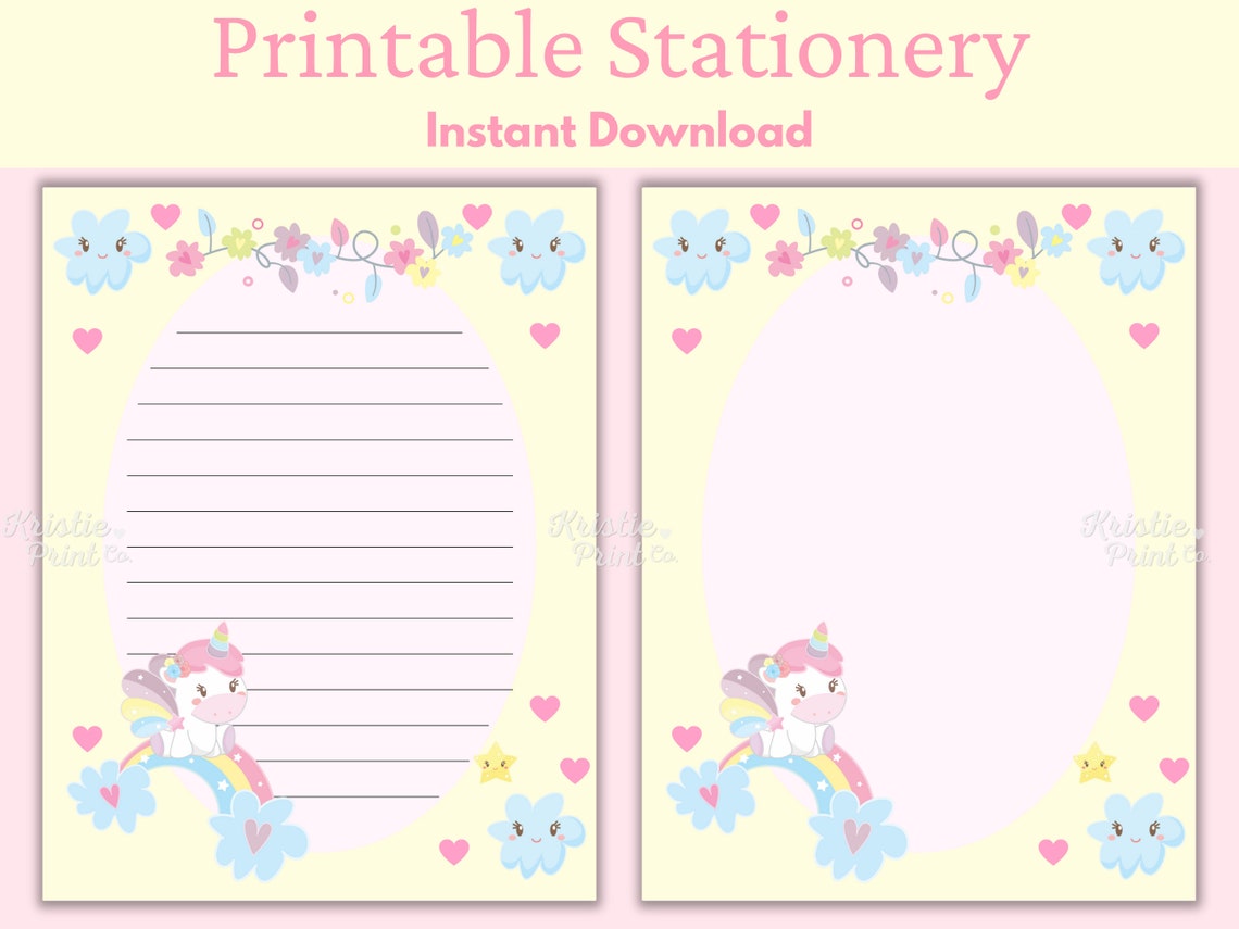 Little Girl Stationery Lined Stationery for Kids Primary - Etsy