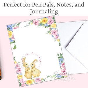 Spring Stationary Set, Easter Bunny Stationery, Cute Letter Writing ...