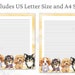 Dog Stationery, Puppy Stationary, Animal Stationery, Printable ...