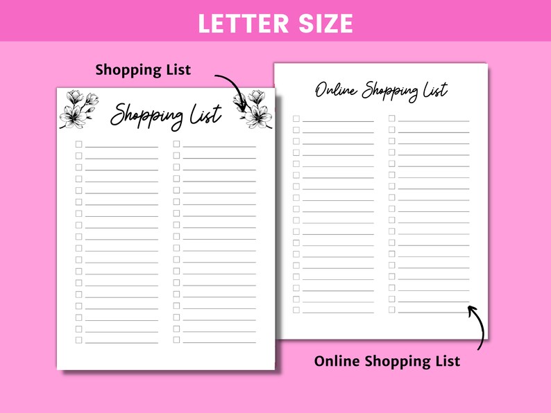 Printable Shopping List Instant Download PDF Simple Grocery - Etsy