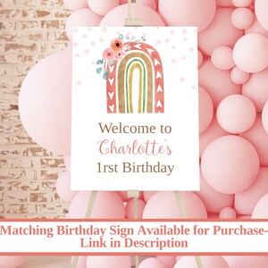 Boho Rainbow Cupcake Toppers, Editable Cupcake Toppers, Boho Rainbow ...