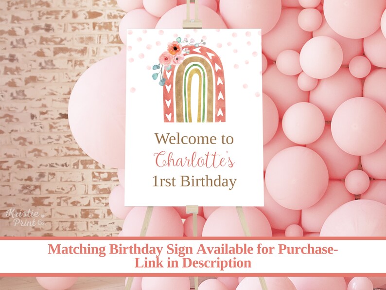 Boho Rainbow Cupcake Toppers, Editable Cupcake Toppers, Boho Rainbow ...