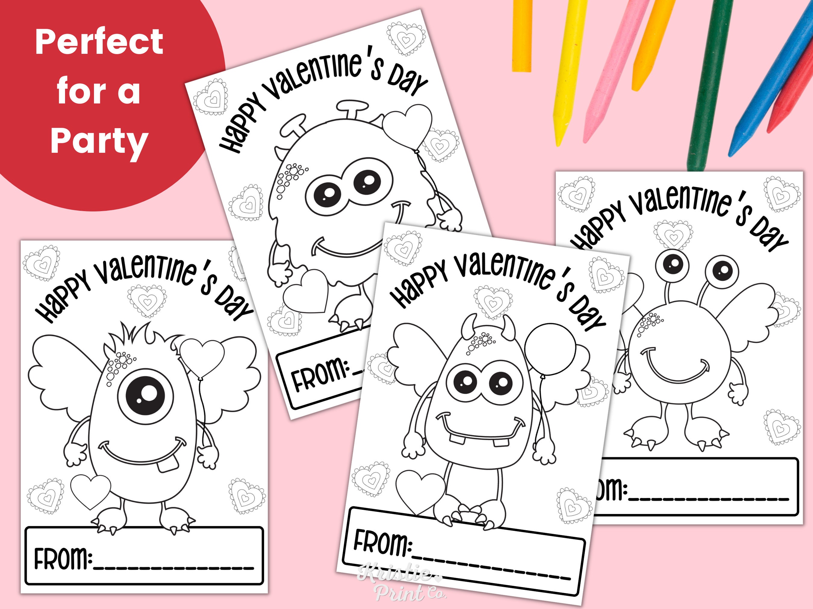 Valentine Classroom Cards, Valentine Cards for Kids, Printable ...