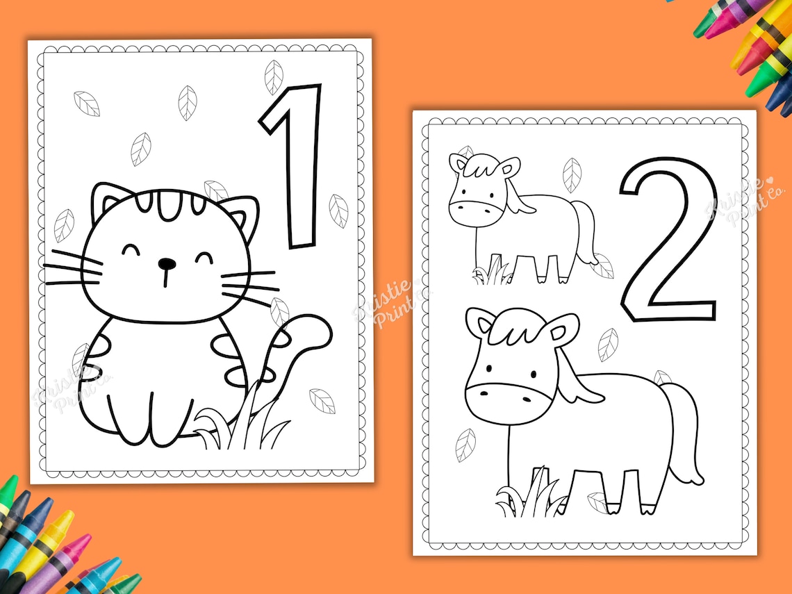 Number Coloring Pages for Kids, Preschool Coloring Pages, Homeschool ...