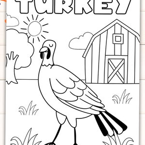 Cute Coloring Turkey Coloring Pages for Kids Kids Party Games ...