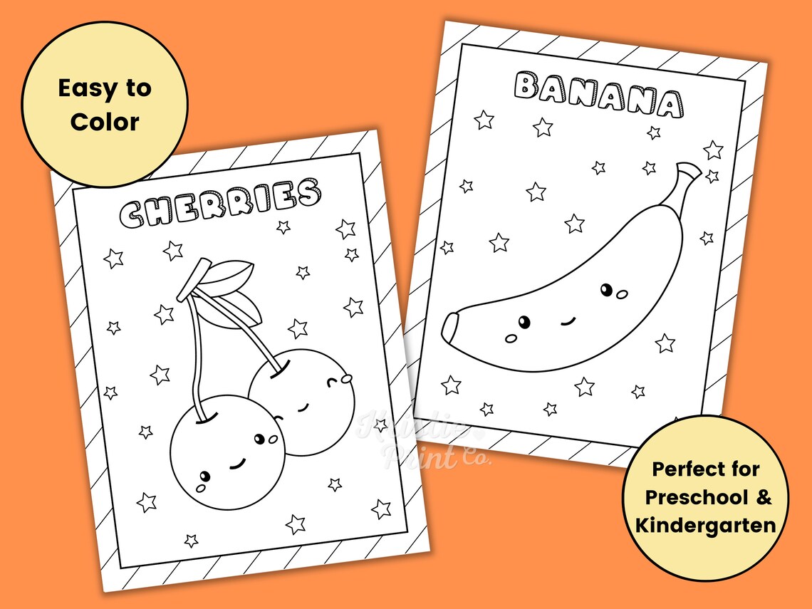 Fruit Coloring Pages, Fruit Activities, Coloring Pages for Kids ...