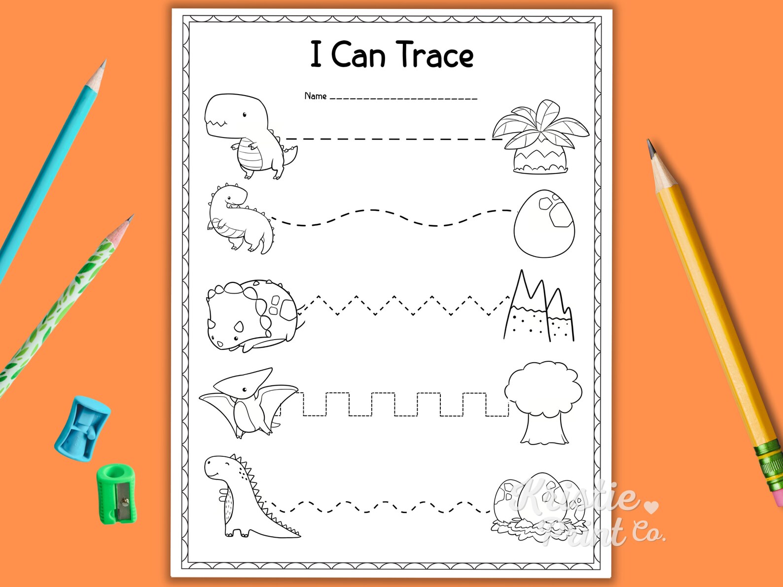 Pre Writing Worksheet, Trace the Lines, Preschool Worksheet, Pre-k ...