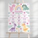 Dinosaur Birthday Sign Girl Dinosaur Party Decorations Girl Dinosaur ...