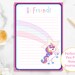 Unicorn Stationery, Letter Writing Paper, Printable Letter Writing ...