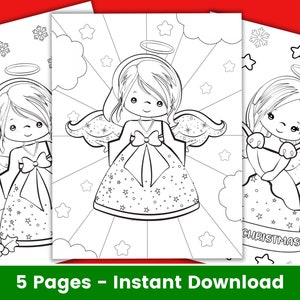 Angel Coloring Pages for Kids, Kids Party Games, Cute Coloring Pages ...