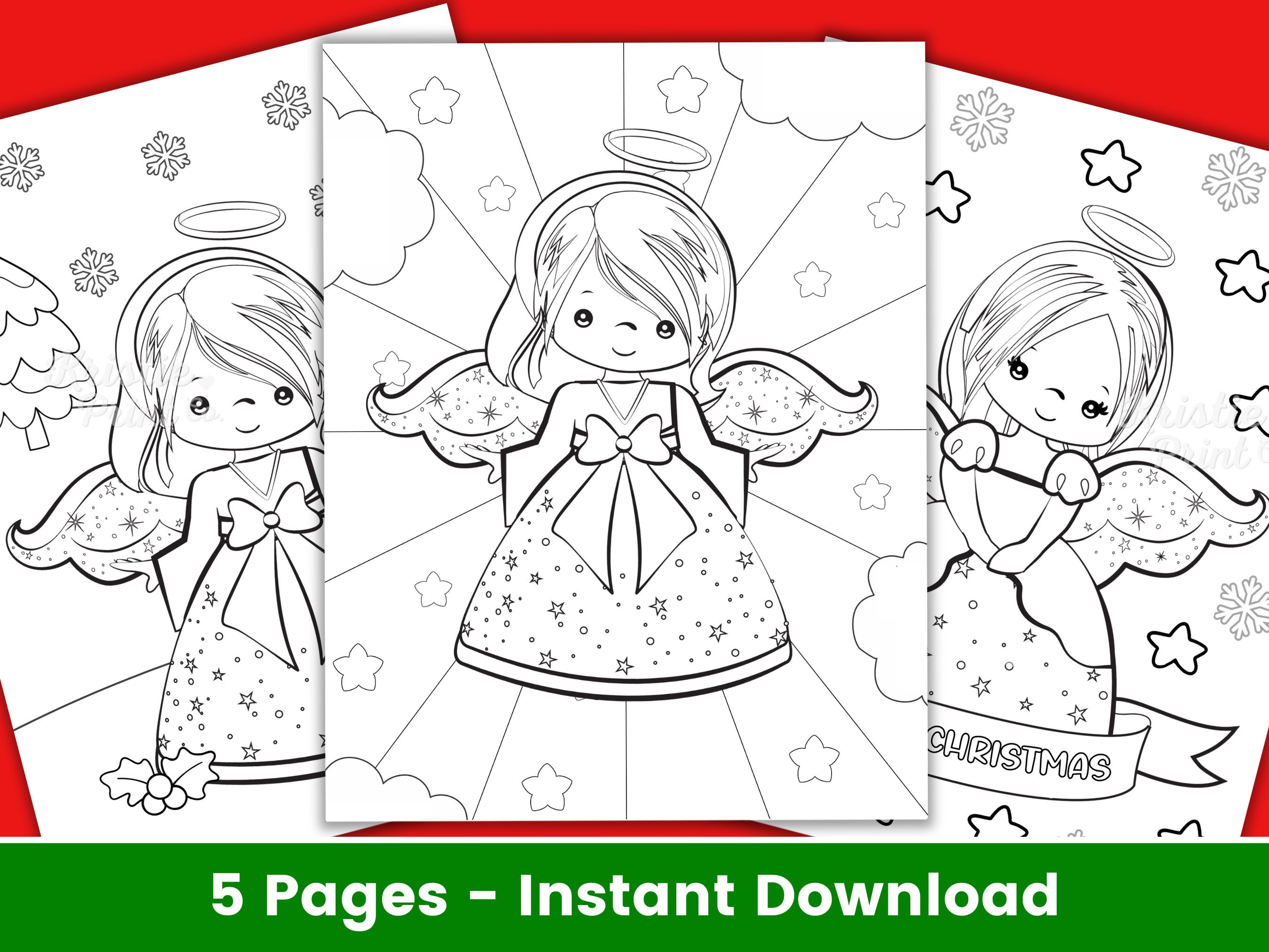 Angel Coloring Pages for Kids, Kids Party Games, Cute Coloring Pages ...
