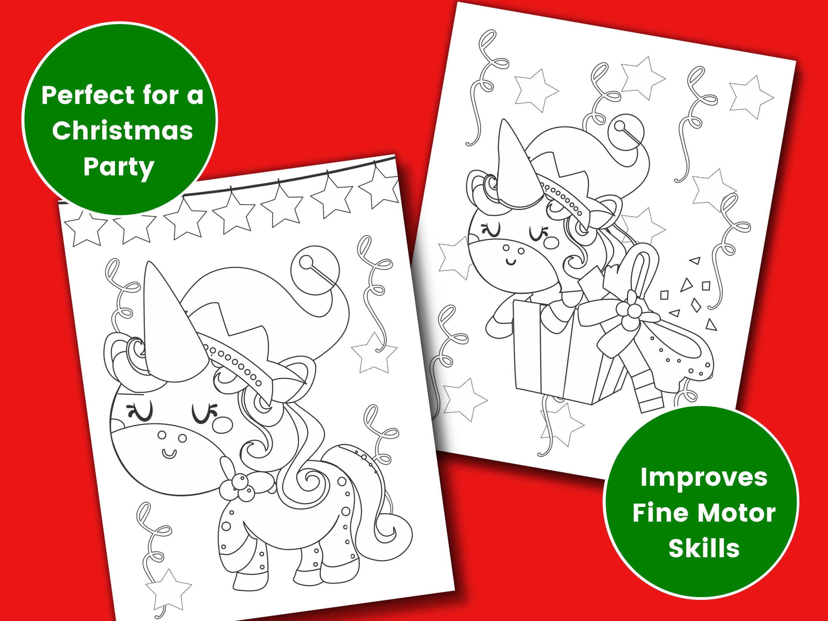 Christmas Unicorn Coloring Pages for Kids, Coloring Pages Printable ...