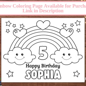 Rainbow Birthday Sign Rainbow Welcome Sign Instant Download Rainbow ...