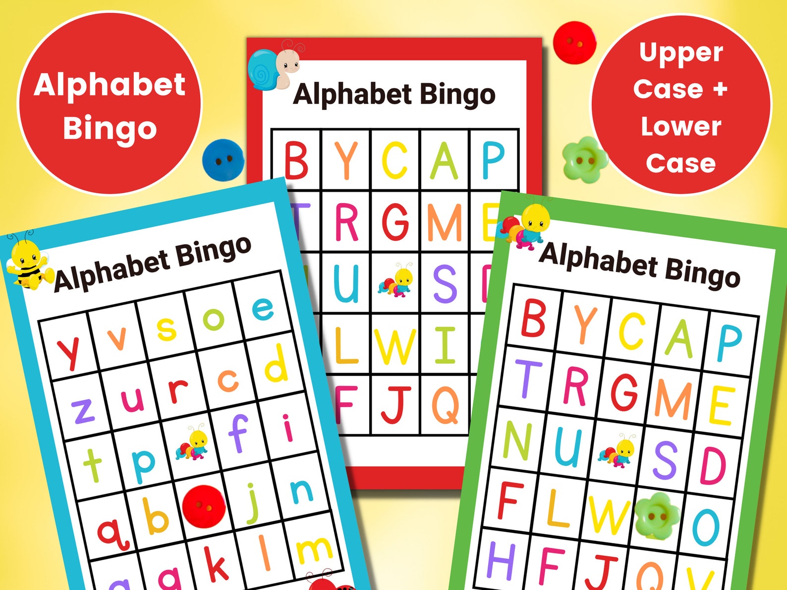 Alphabet Bingo Educational Activities Kids Activity - Etsy