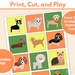Dog Memory Game Printable, Matching Card Game, Matching Game Printable ...