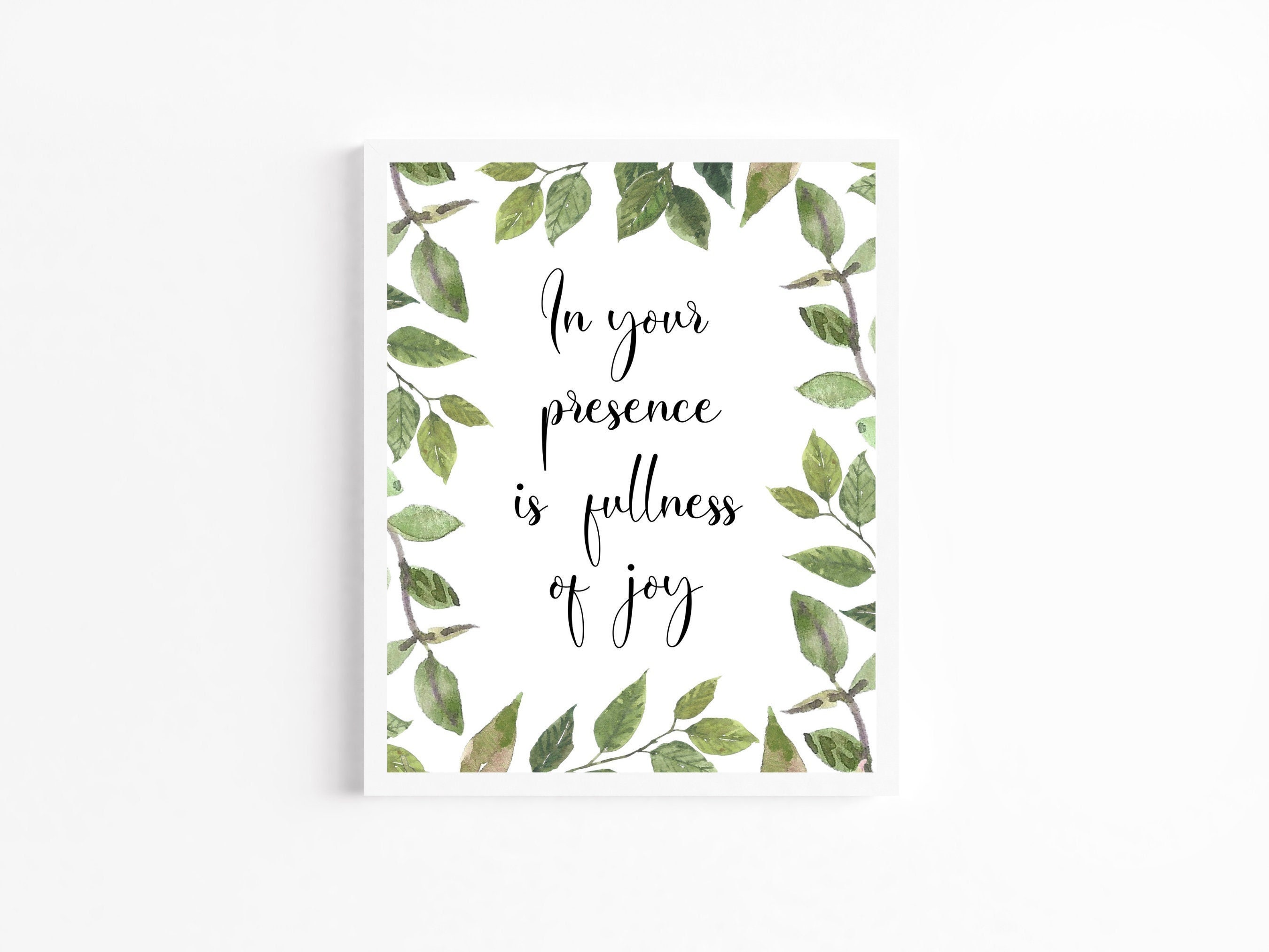 Fullness of Joy Verse Wall Art Psalm 16:11 Bible Verse - Etsy
