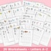 26 Letter Tracing Worksheets, Handwriting Practice Worksheets for Kids ...