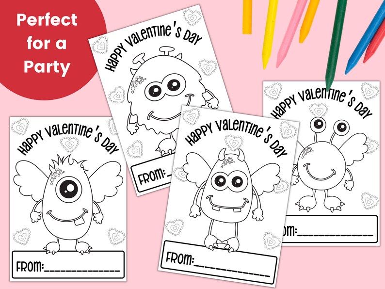 Valentine Classroom Cards Valentine Cards for Kids Printable - Etsy