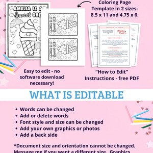 Ice Cream Birthday Coloring Page Sweet One Birthday Girl 1st Birthday ...