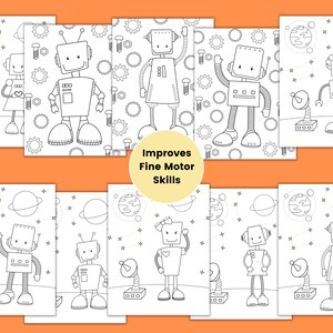 Robot Coloring Pages for Kids, Printable Kids Coloring Pages, Robot ...