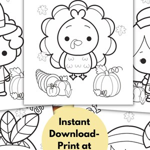 Cute Thanksgiving Coloring Sheets, Kids Party Games, Thanksgiving Games ...