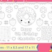 Doughnut Birthday Party Coloring Placemat, Happy Birthday Coloring Page ...