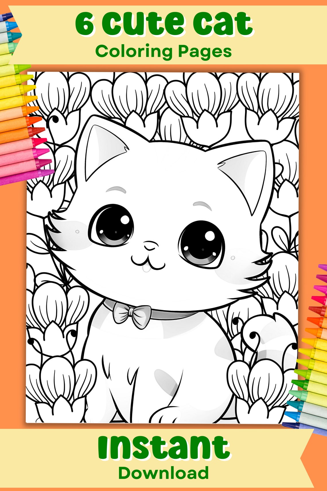 Cute Cat Coloring Sheets for Kids Cute Coloring Pages Cats Coloring ...