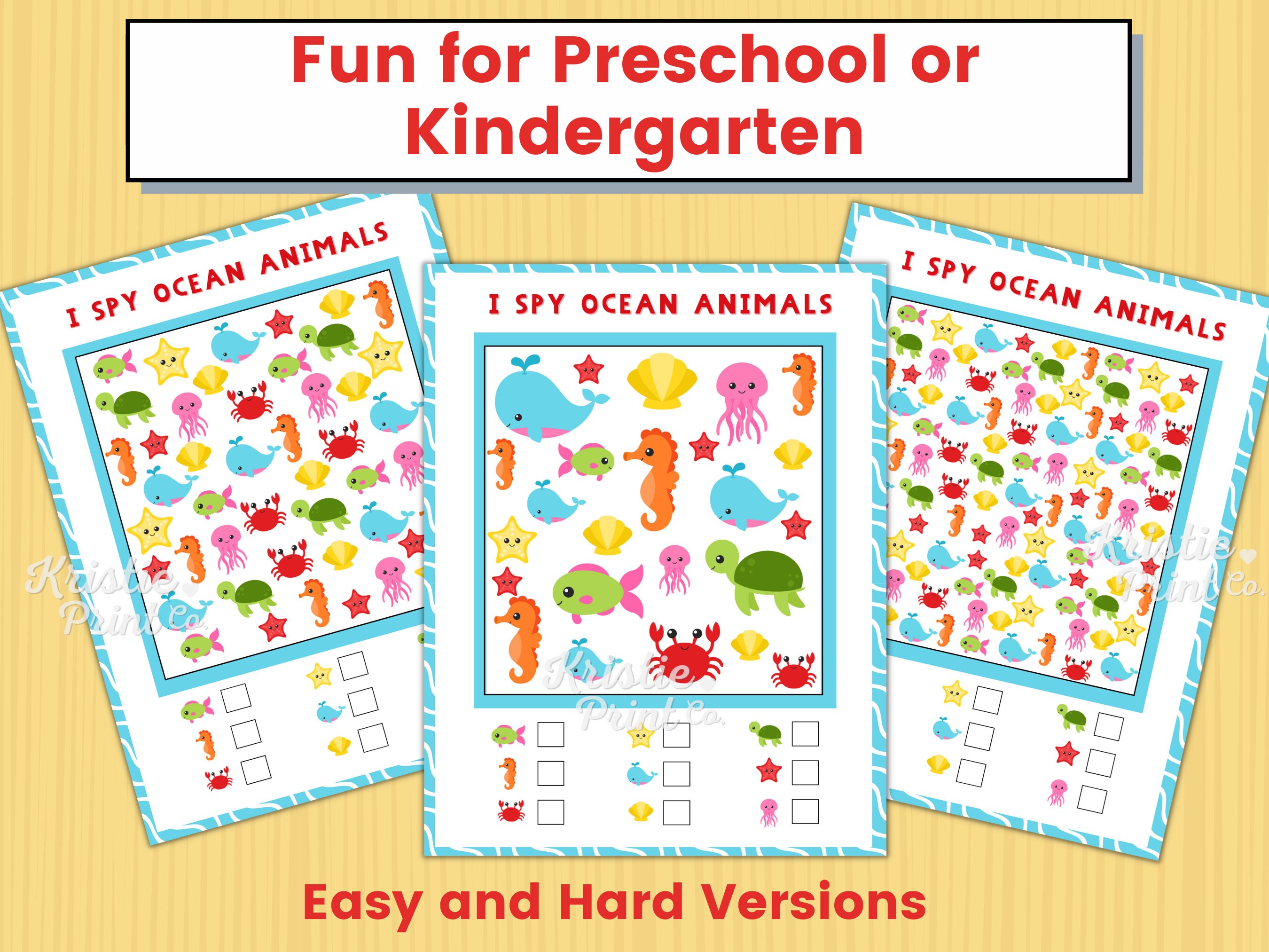 I Spy Printable Activity Sheet, I Spy Printables, Ocean Party Games ...