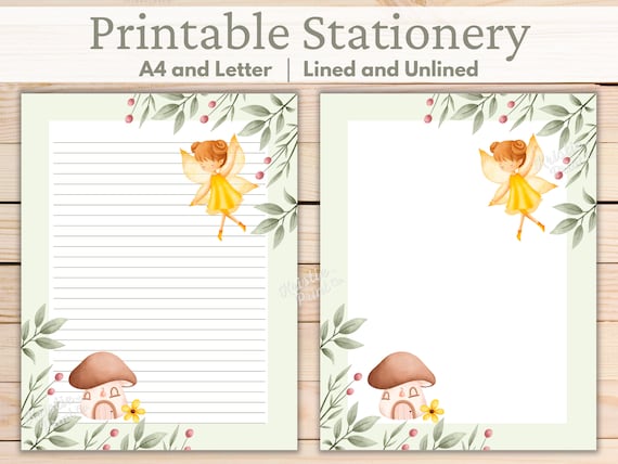 Fairy Stationery Fairytale Writing Paper Forest Stationery - Etsy