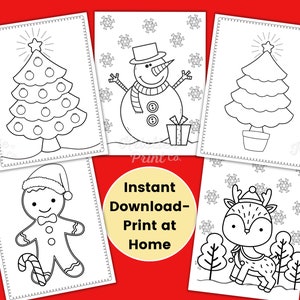 Christmas Coloring Pages Preschool Kindergarten Coloring Sheets Blank ...
