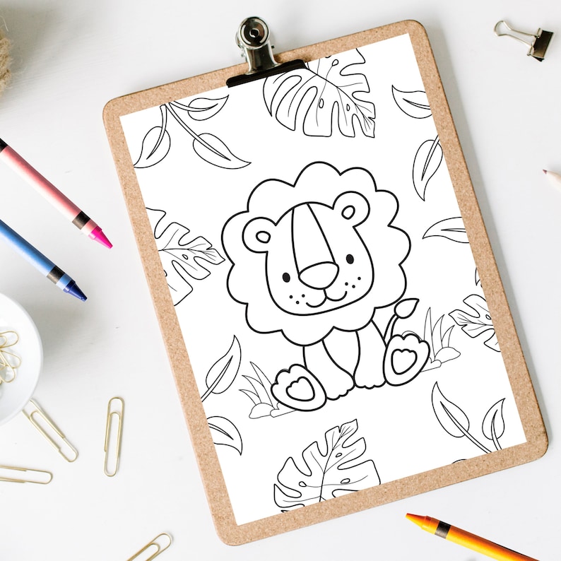 Printable Safari Animals Coloring Pages for Kids Toddler Coloring ...